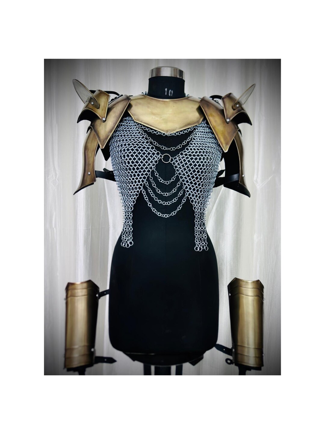 Brave Female Knight Armor, Gorget, Pauldron, and Chainmail Top ...