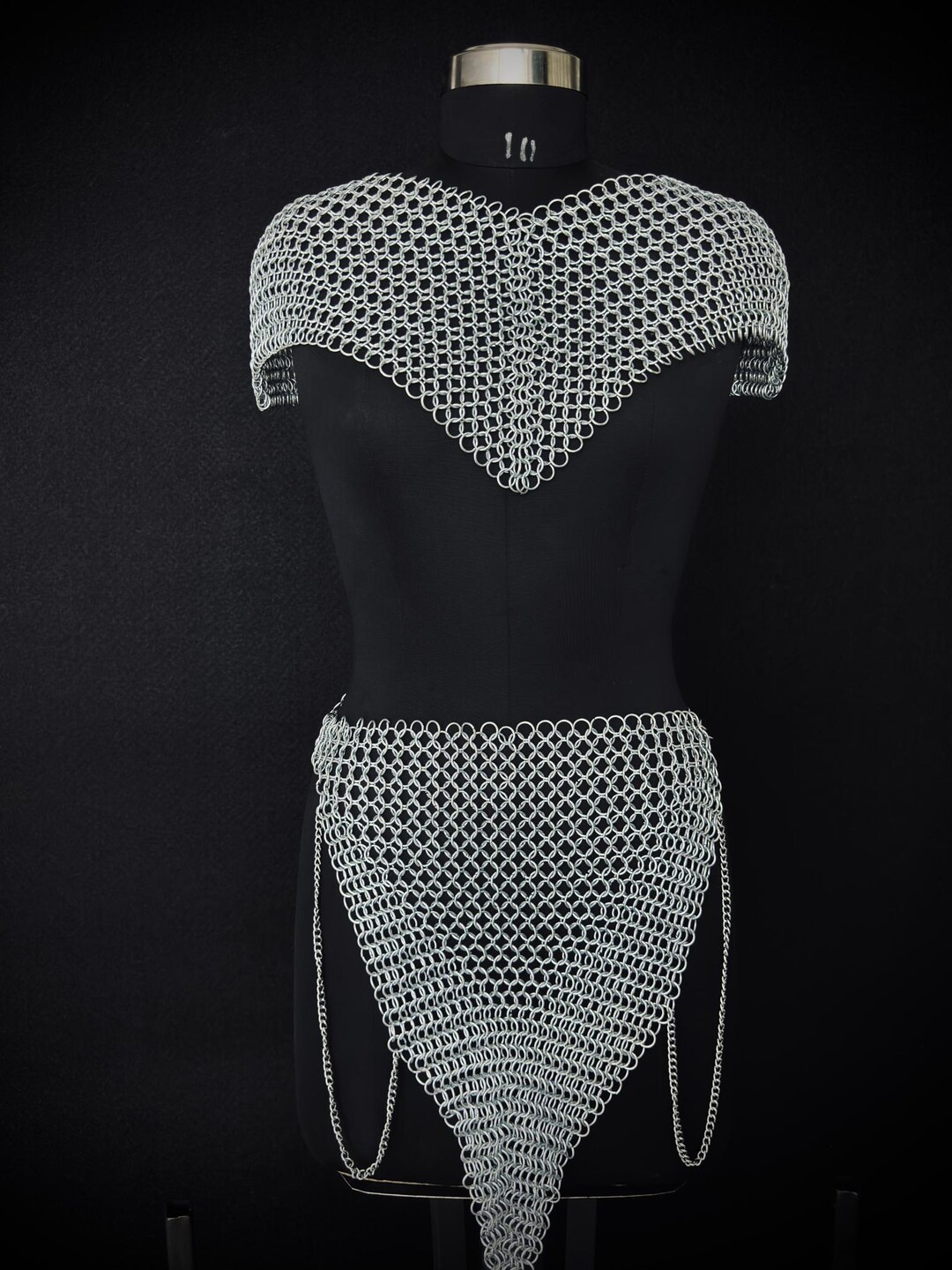 Chainmail Chains Layers Top & Skirt, Rings Costume, Wedding Cosplay ...