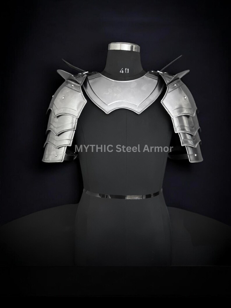 Medieval Knight Gorget&pouldron Armor, Larp Armor Costume, Cosplay ...