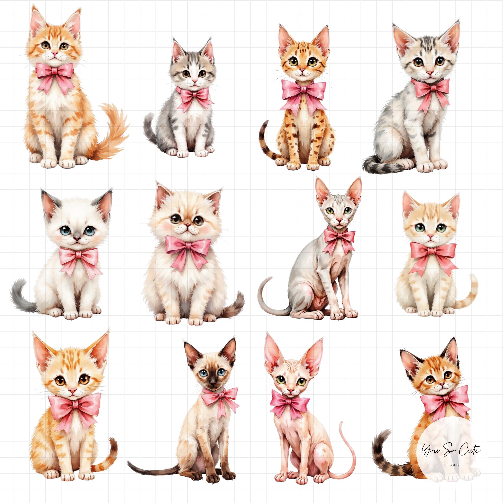 Kawaii Cute Little Love Cats Clipart – Fancycat, Classy Cat Lounge ...