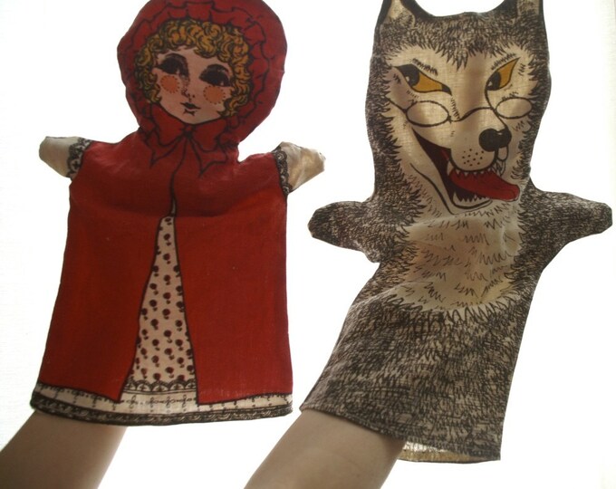 Little Red Riding Hood Hand Puppets- Little Red, Big Bad Wolf and ...