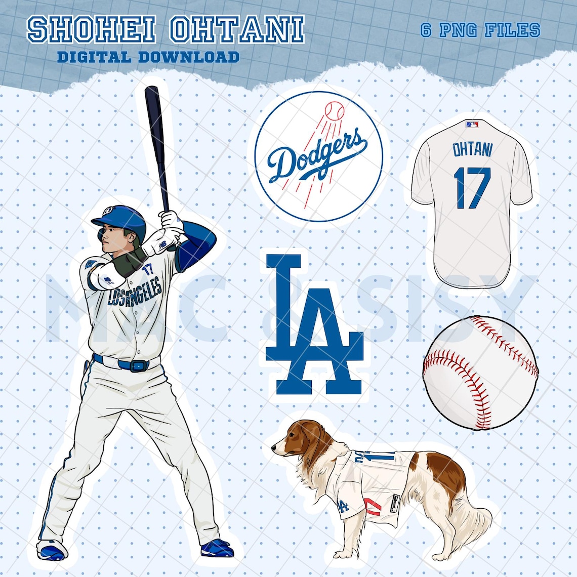Shohei Ohtani Vector Art PNG Files for Stickers & More - Etsy