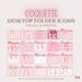 Coquette Desktop Folder Icons: Pink Bows (PNG & ICO) - Etsy