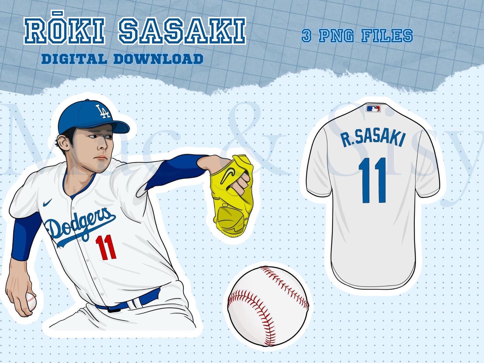 Roki Sasaki Digital PNG Files for Stickers and More! - Etsy