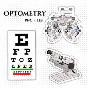 Optometry Digital Art for Stickers & Journals - PNG FILES - Etsy