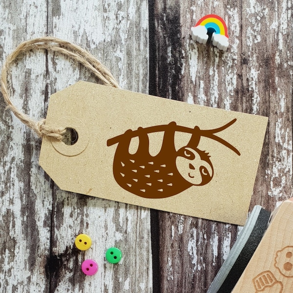 Sloth Rubber Stamp - Etsy