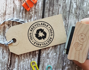 Recycled Symbol Stamp Recycled Stamp Recycle Stamp Please - Etsy