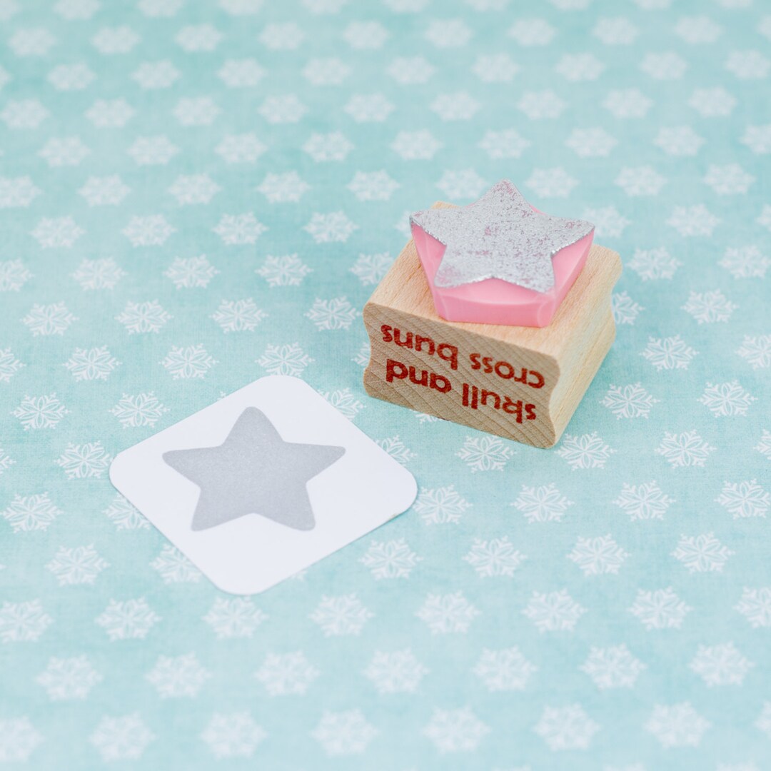 Star Stamp - Mini Solid Star Rubber Stamper - Christmas Stamp ...