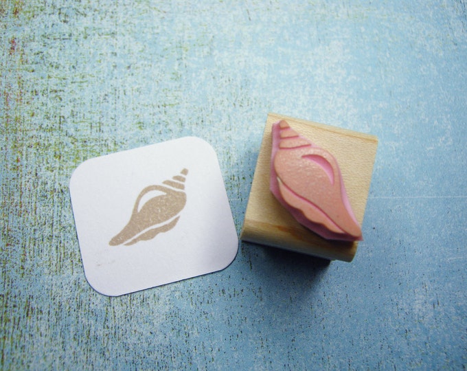 Mini Conch Shell Rubber Stamp Nautical Stamp Beach Stamper - Etsy