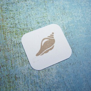 Mini Conch Shell Rubber Stamp - Nautical Stamp - Beach Stamper ...