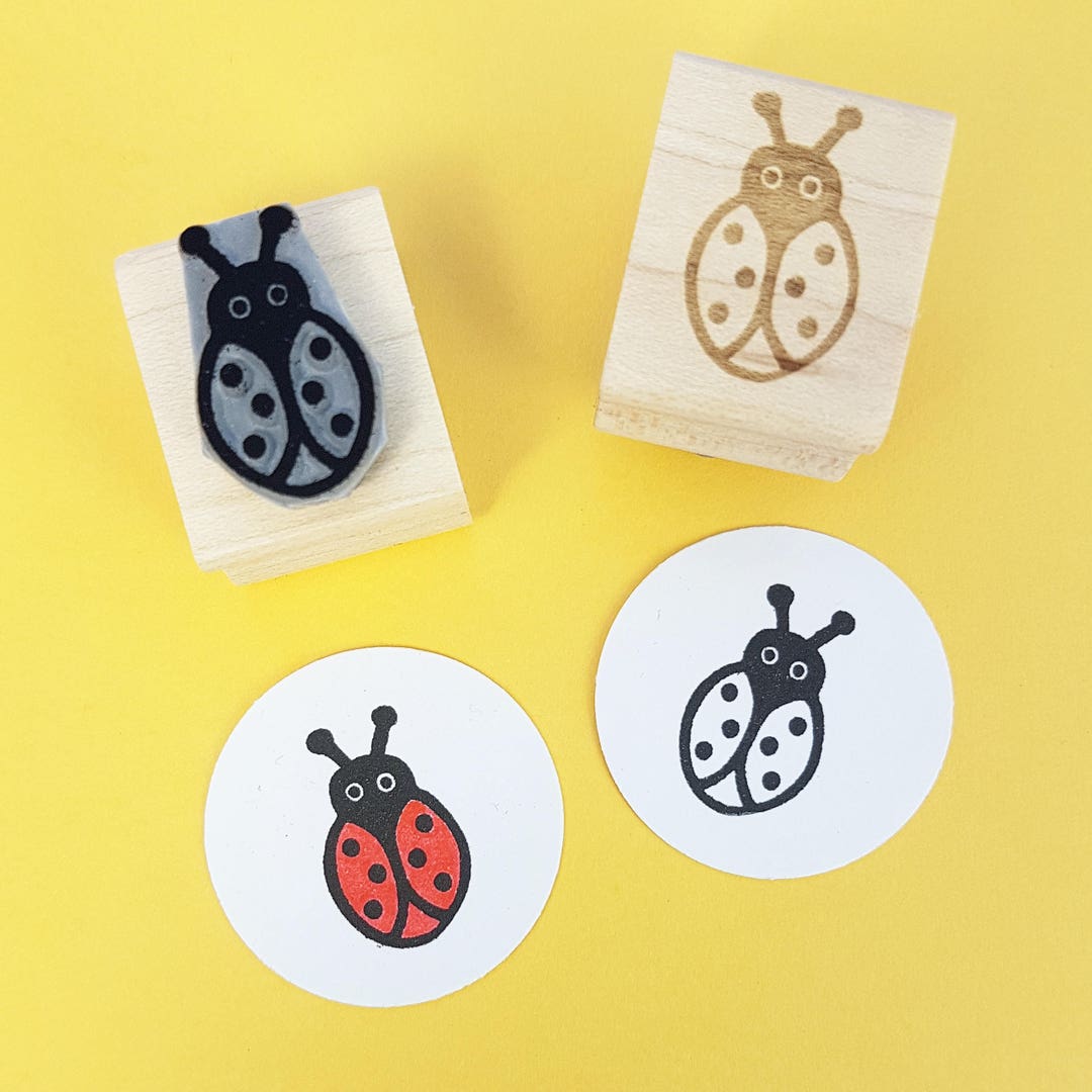 Cute Ladybird Stamp - Ladybug Rubber Stamper - Nature Lover - Bugs ...