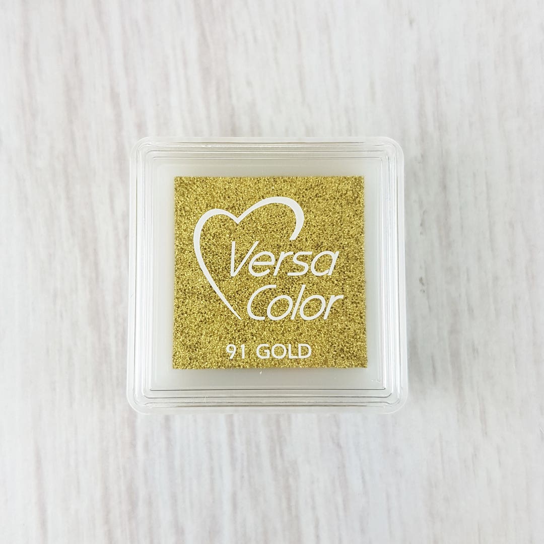 Versacolor Pigment Ink Pad Small in Gold - Ink for Stamp - Inkpad for ...