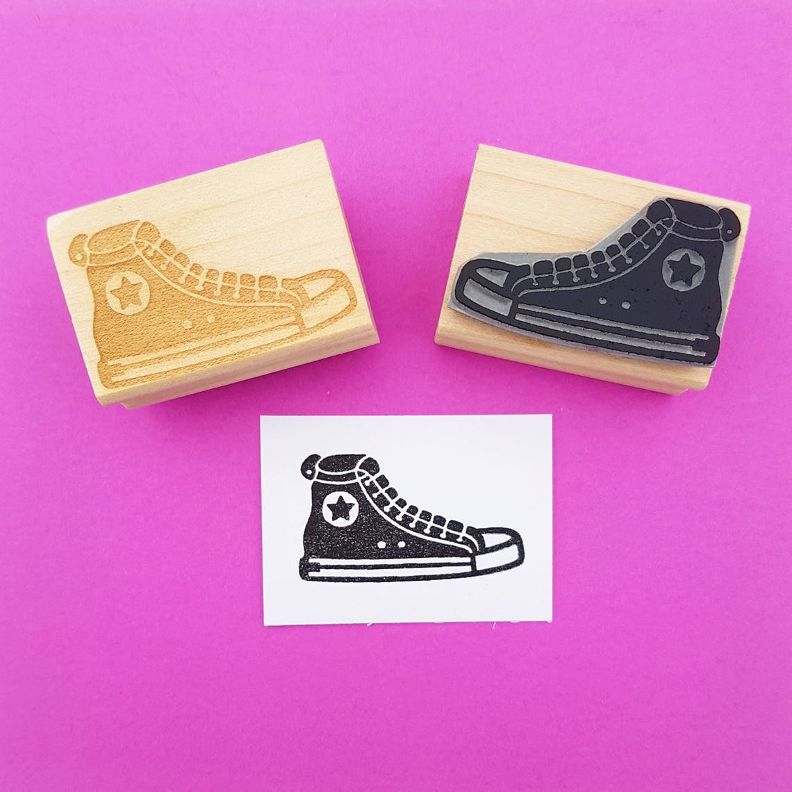 Basketball Boot Rubber Stamp by Skull and Cross Buns | Etsy