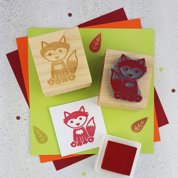 Fox Rubber Stamp - Etsy