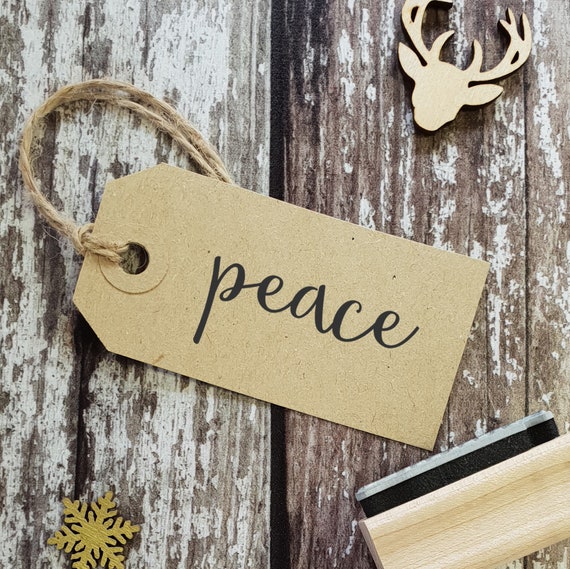 Peace Calligraphy Font Rubber Stamp - Etsy