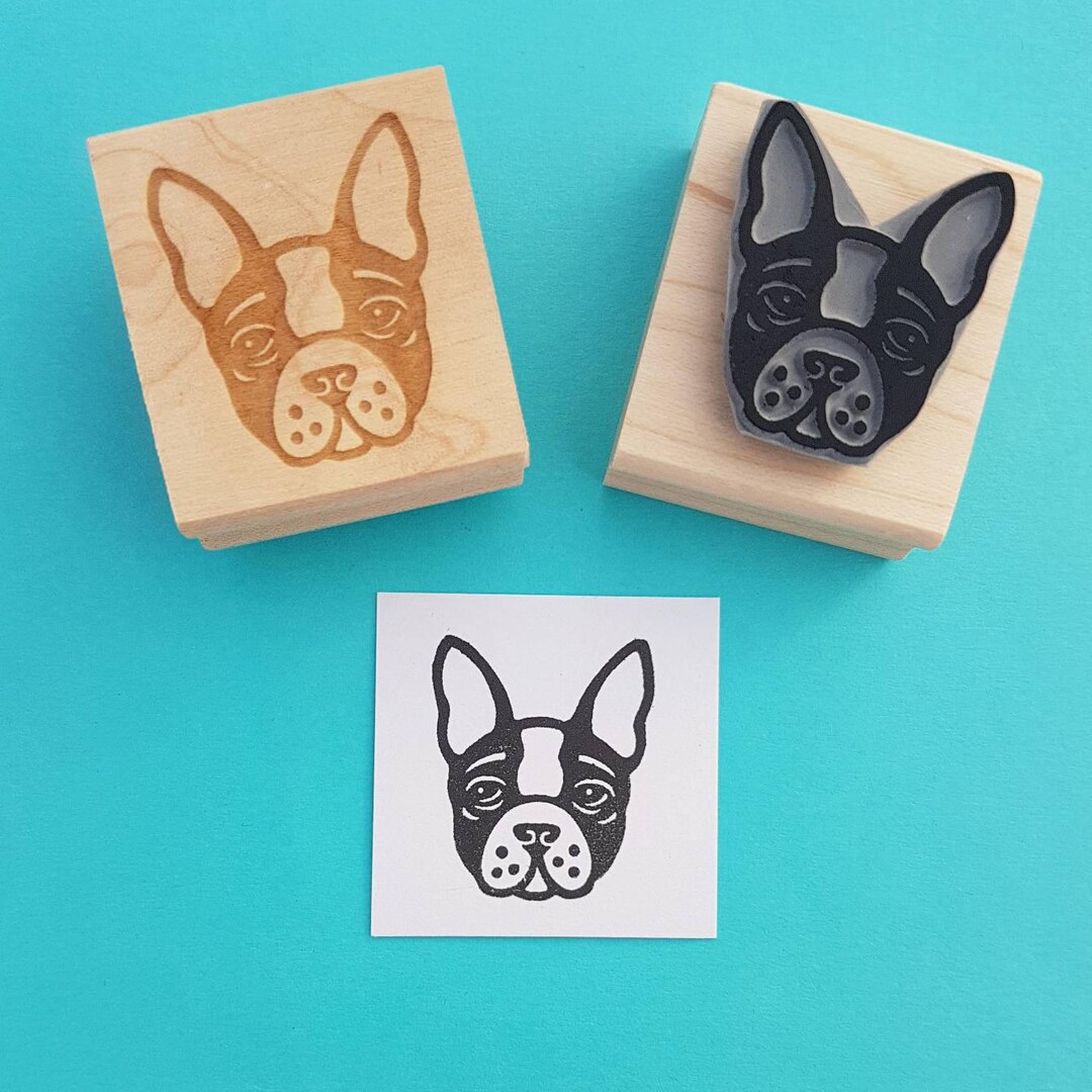 Dog Stamp - Boston Terrier Rubber Stamp - Gift Animal Lover - Present ...