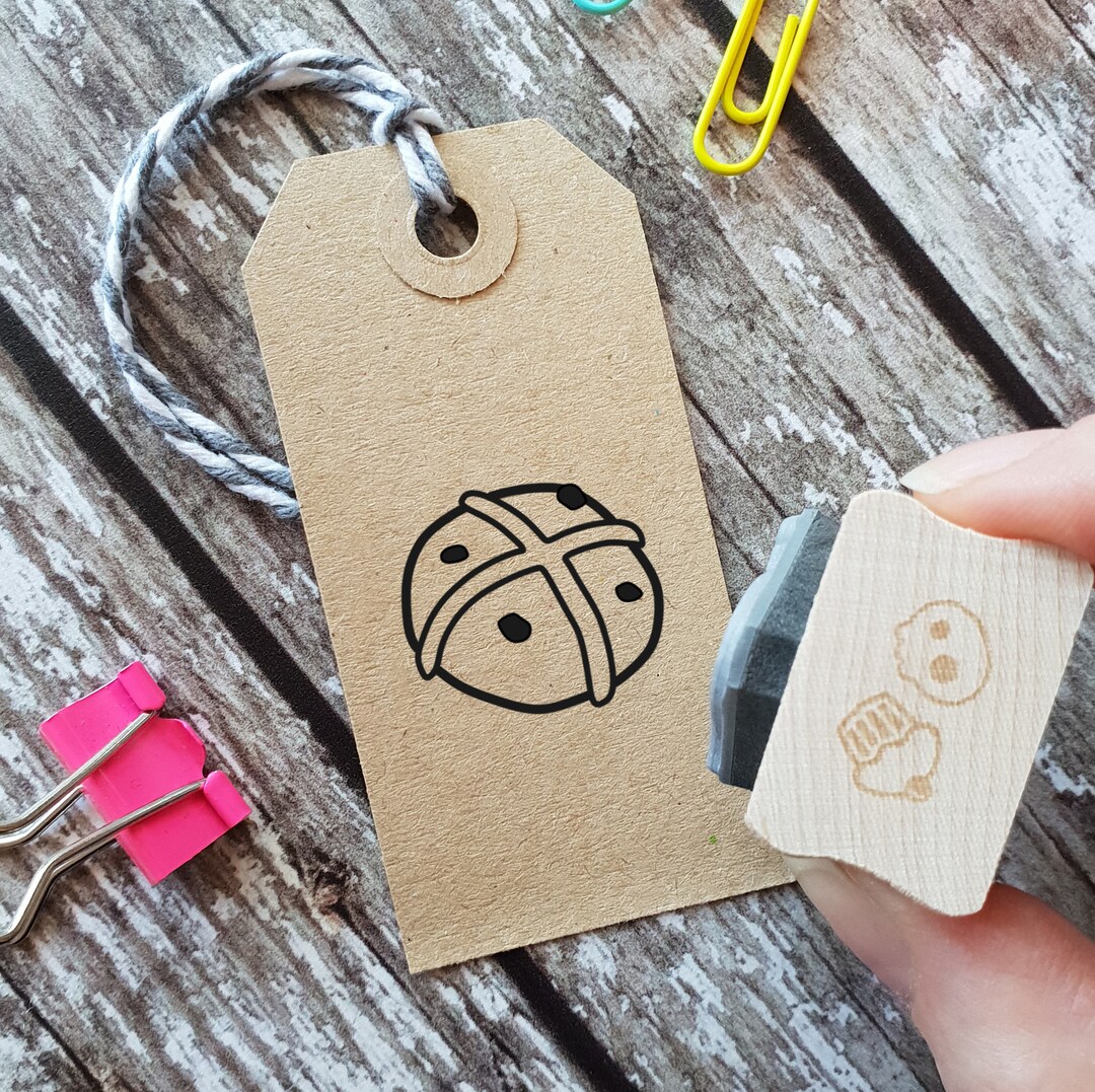 Easter Hot Cross Bun Rubber Stamp - Etsy