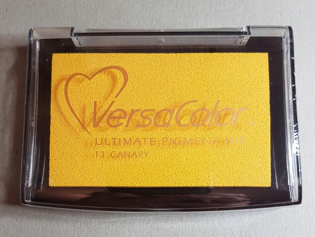 Versacolor Pigment Ink Pad Large in Canary Ink for Stamp - Yellow Ink ...
