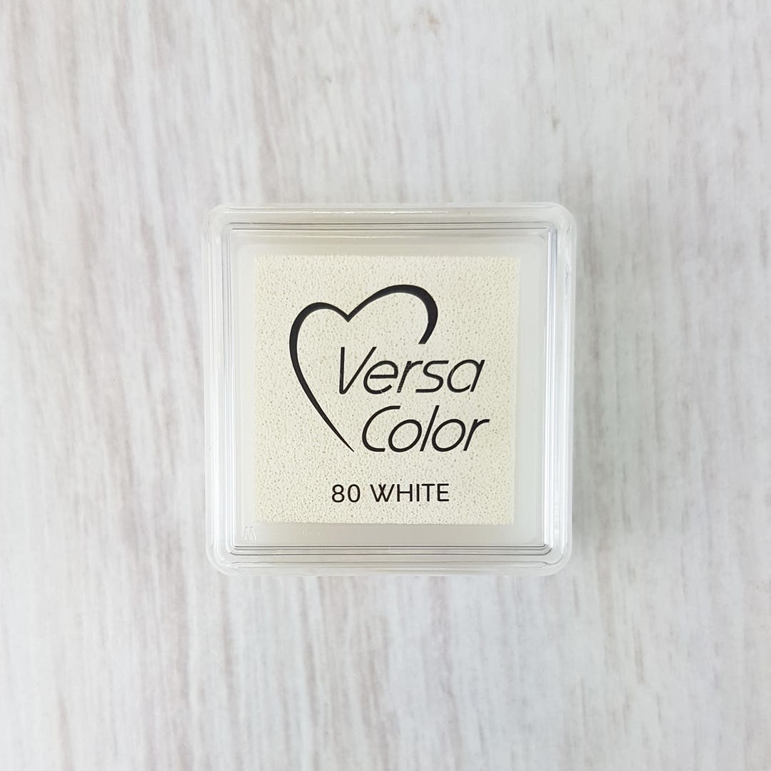 White Ink Pad - White Versa Color Pigment Ink Pad Small - Ink for Stamp ...