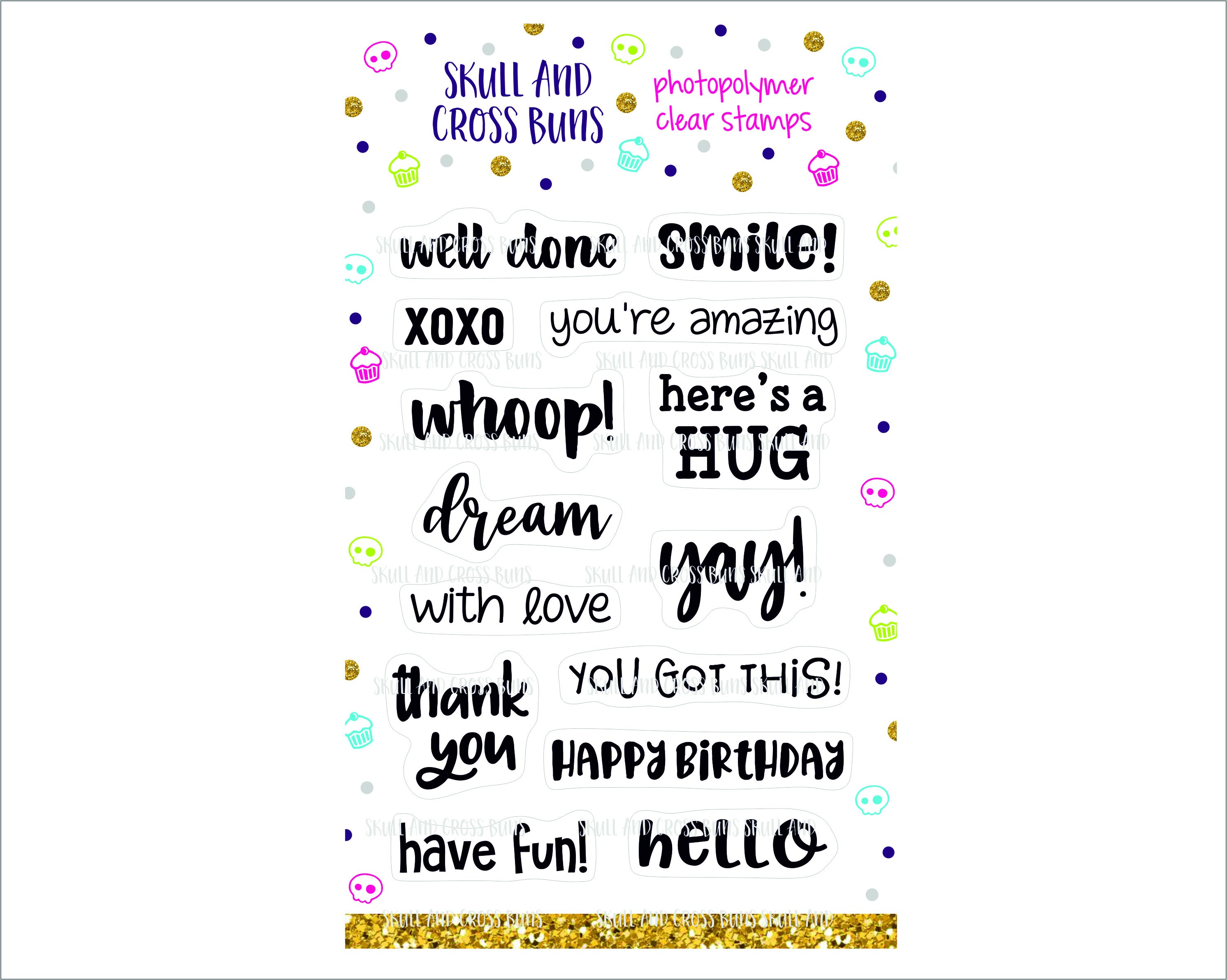 Sentiment Stamps - Quirky Sentiments Stamp Set - Clear Stamps ...