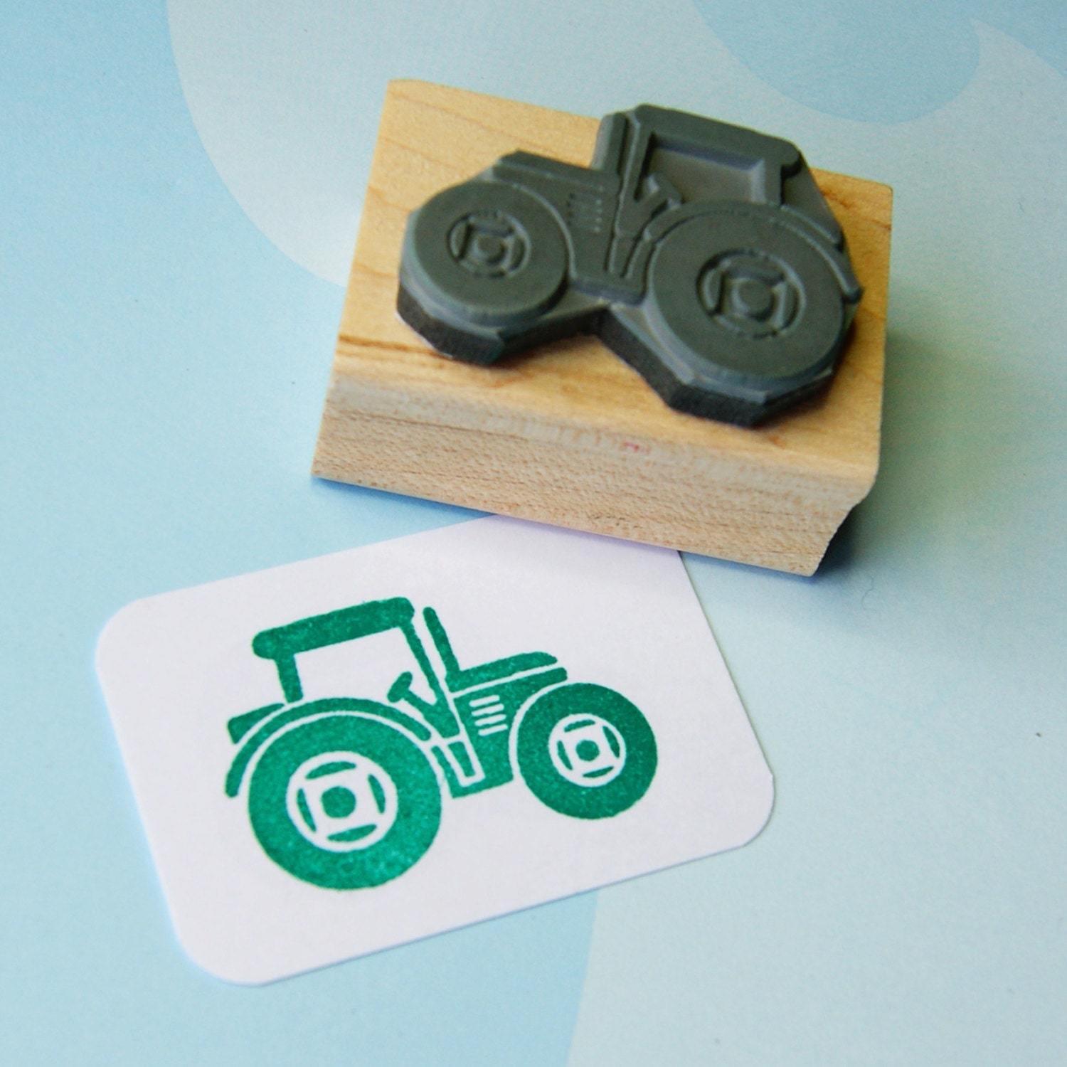 Tractor stamp Little Tractor Rubber Stamp Stocking Stuffer - Etsy Nederland