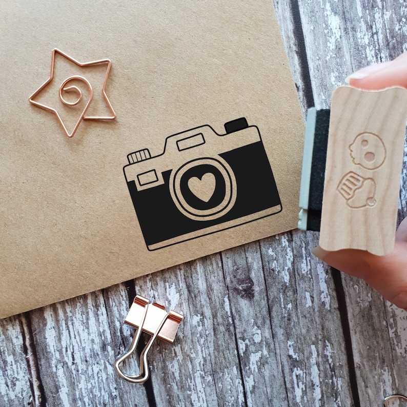 Camera Rubber Stamp - 35mm Camera Rubber Stamp - Photography ...