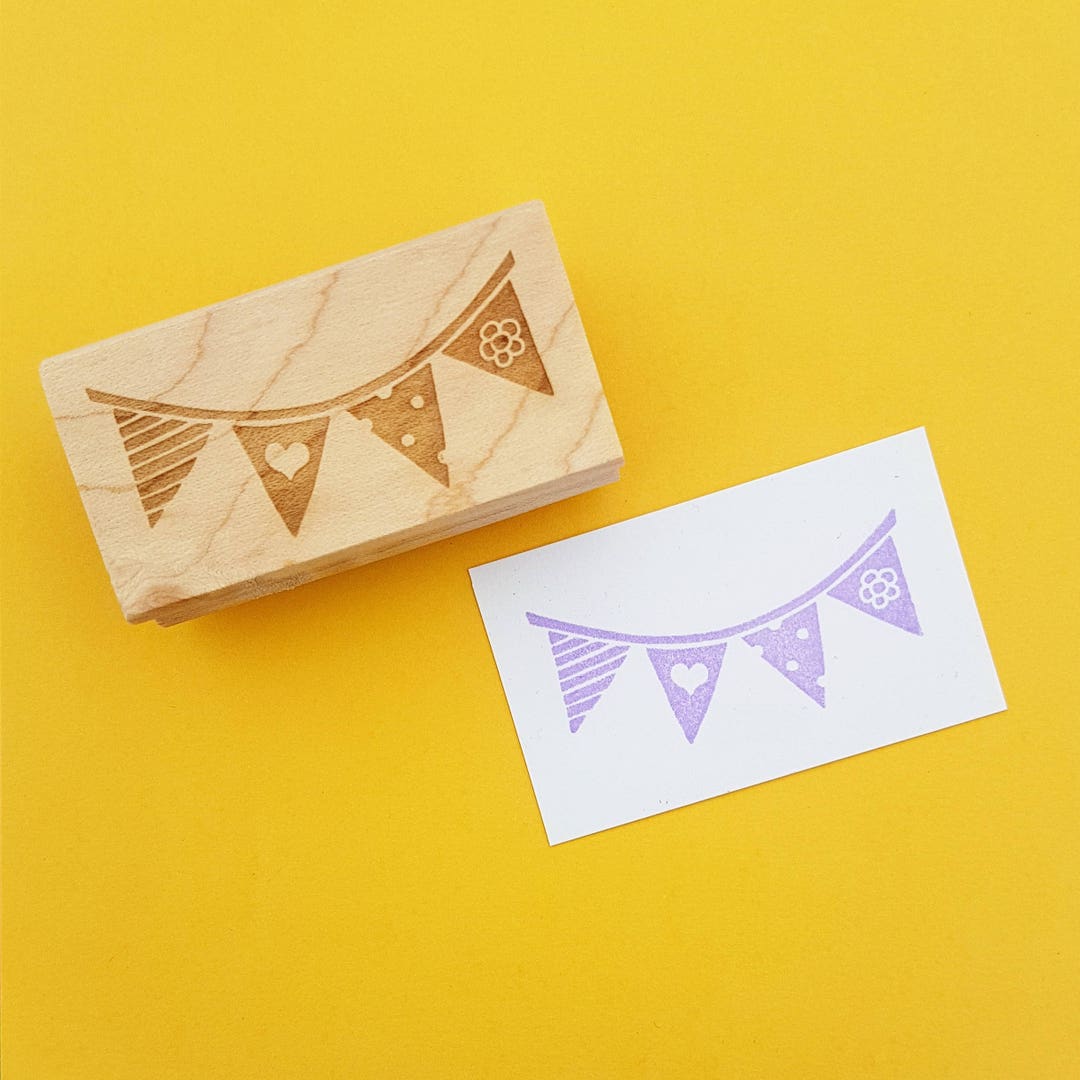 Bunting Stamp Party Bunting Rubber Stamp Wedding Stamper Wedding Invite ...