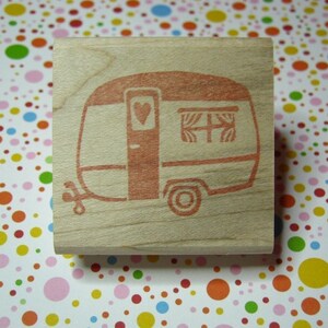 Trailer Stamp - Little Caravan of Love Rubber Stamp - Caravan Gift ...