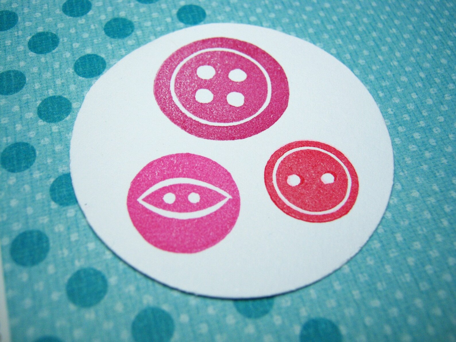 Sweet Three Button Set of 3 Rubber Stamps - Button Gift - Gift for ...