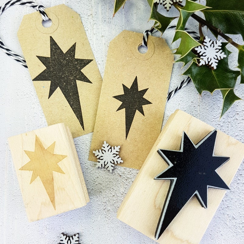 Star Rubber Stamp - Etsy UK