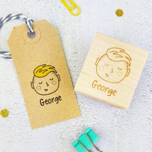 Personalised Man or Boy Character Rubber Stamp Personalized | Etsy