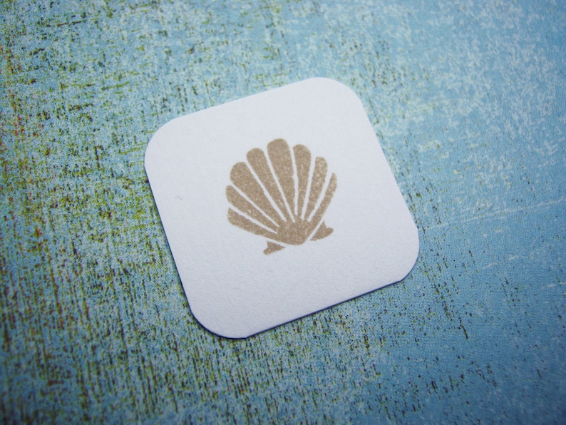 Mini Clam Shell Rubber Stamp - Nautical Wedding - Beach Wedding - Shell ...
