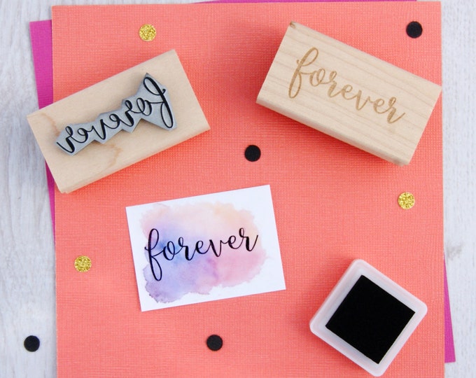 Forever Rubber Stamp Wedding Stamper Wedding Gift DIY Wedding Invites ...