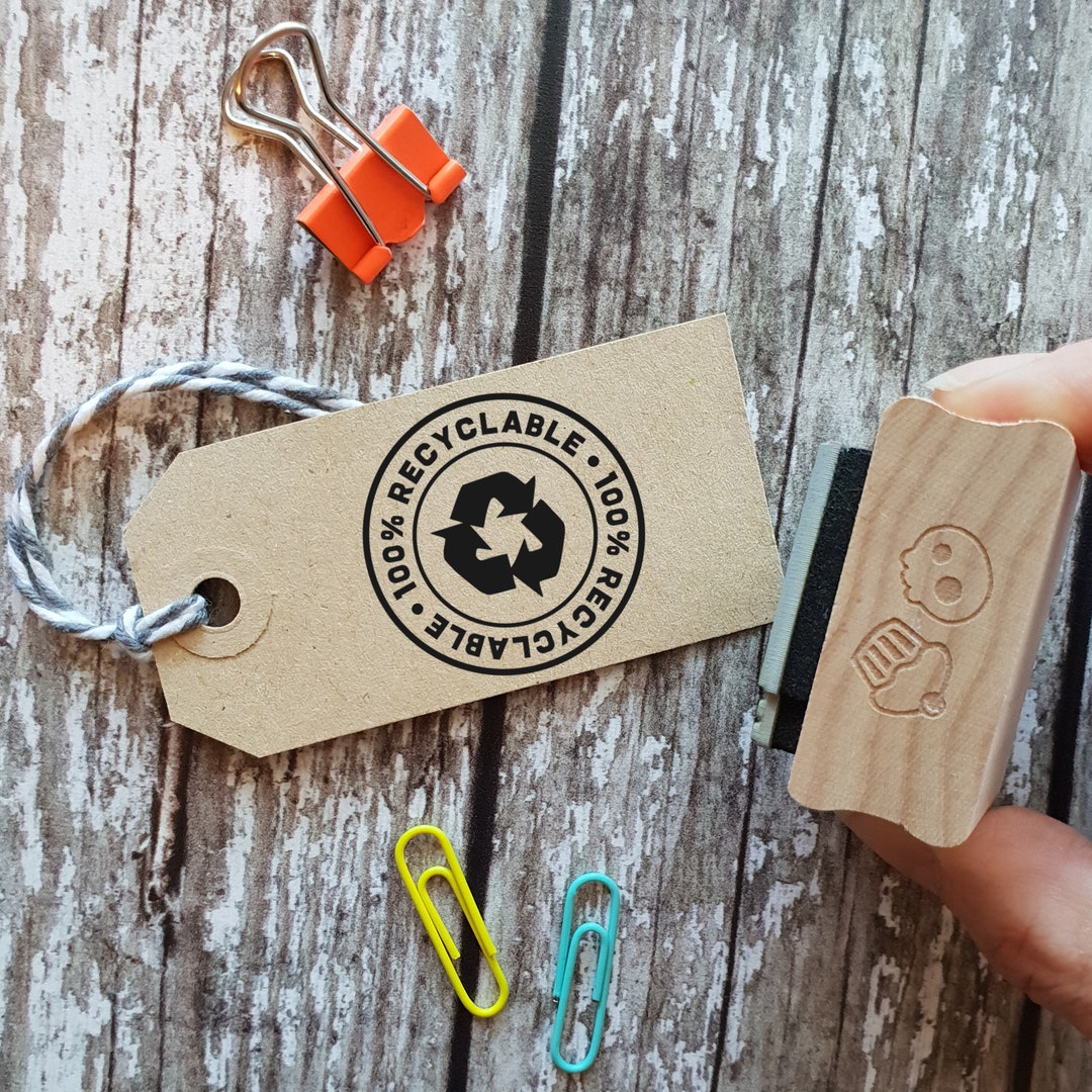 Recycle 100% Recyclable Rubber Stamp - Etsy