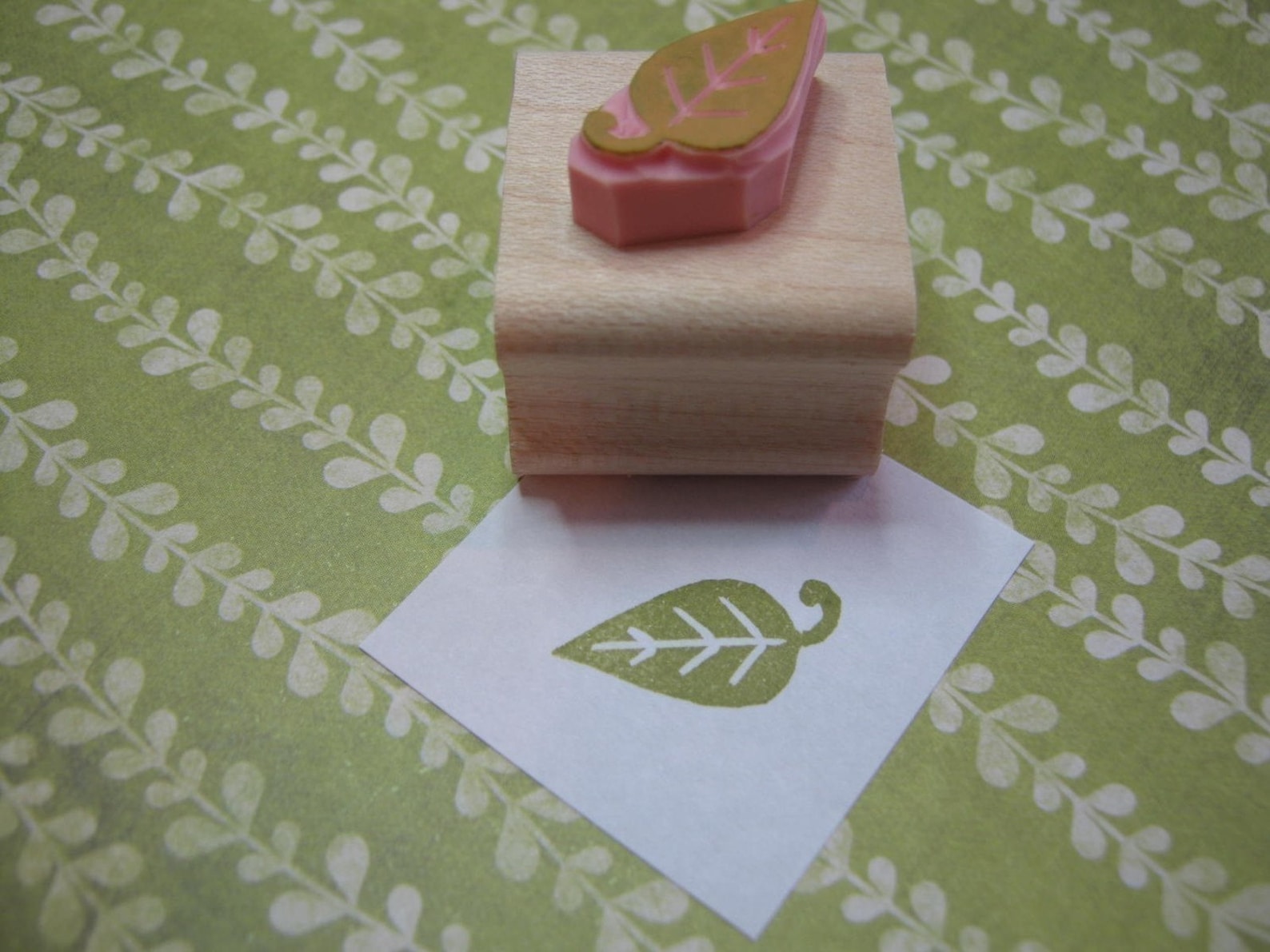 Leaf Stamp - Mini Leaf Rubber Stamp - Wedding Stamper - Nature Wedding ...