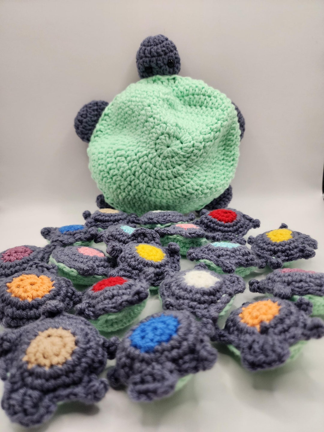 Handmade Crochet Sea Turtle | Sea Turtle Memory Game | Turtle Matching ...