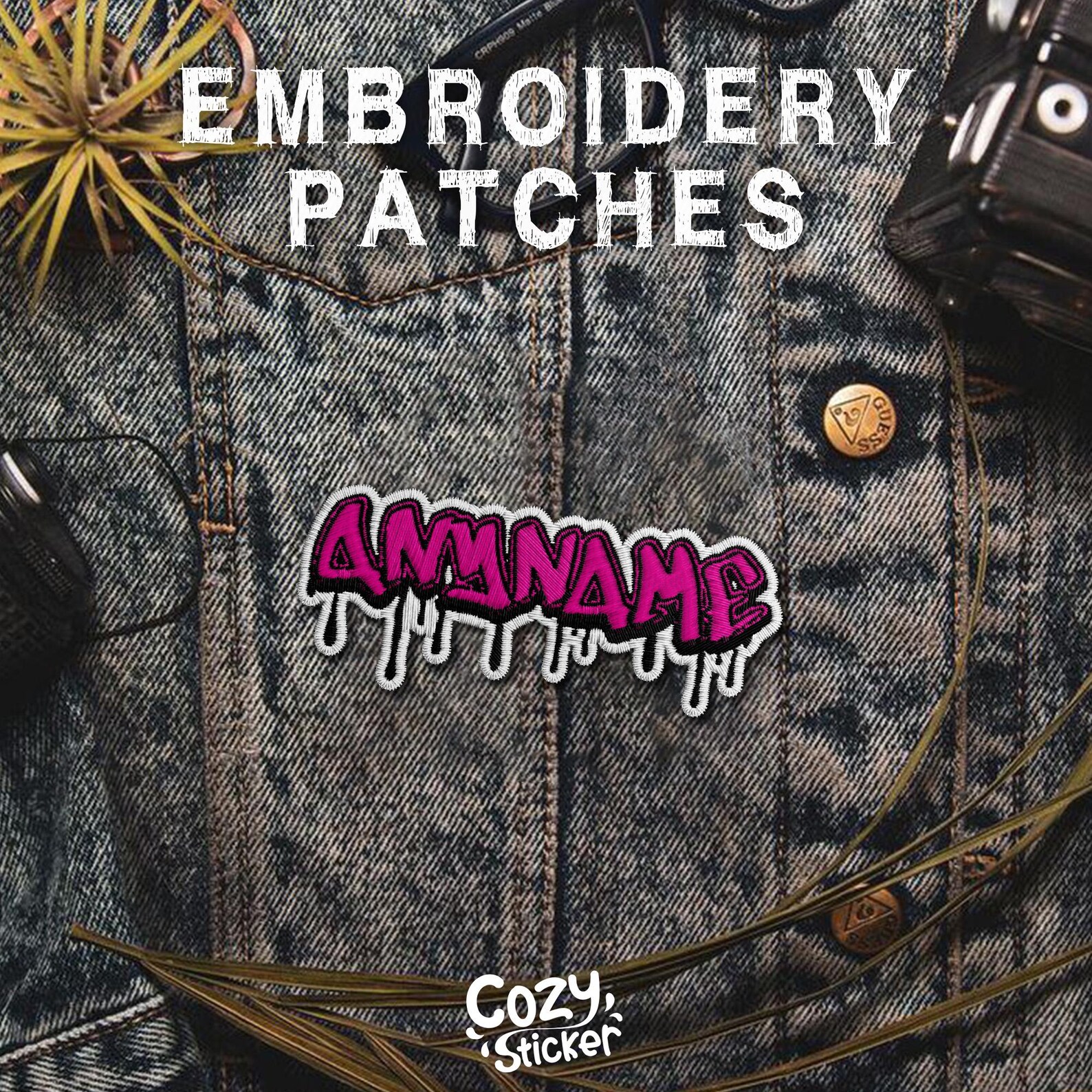 Custom Graffiti Name Embroidery Patches Patch, Personalized Graffiti ...