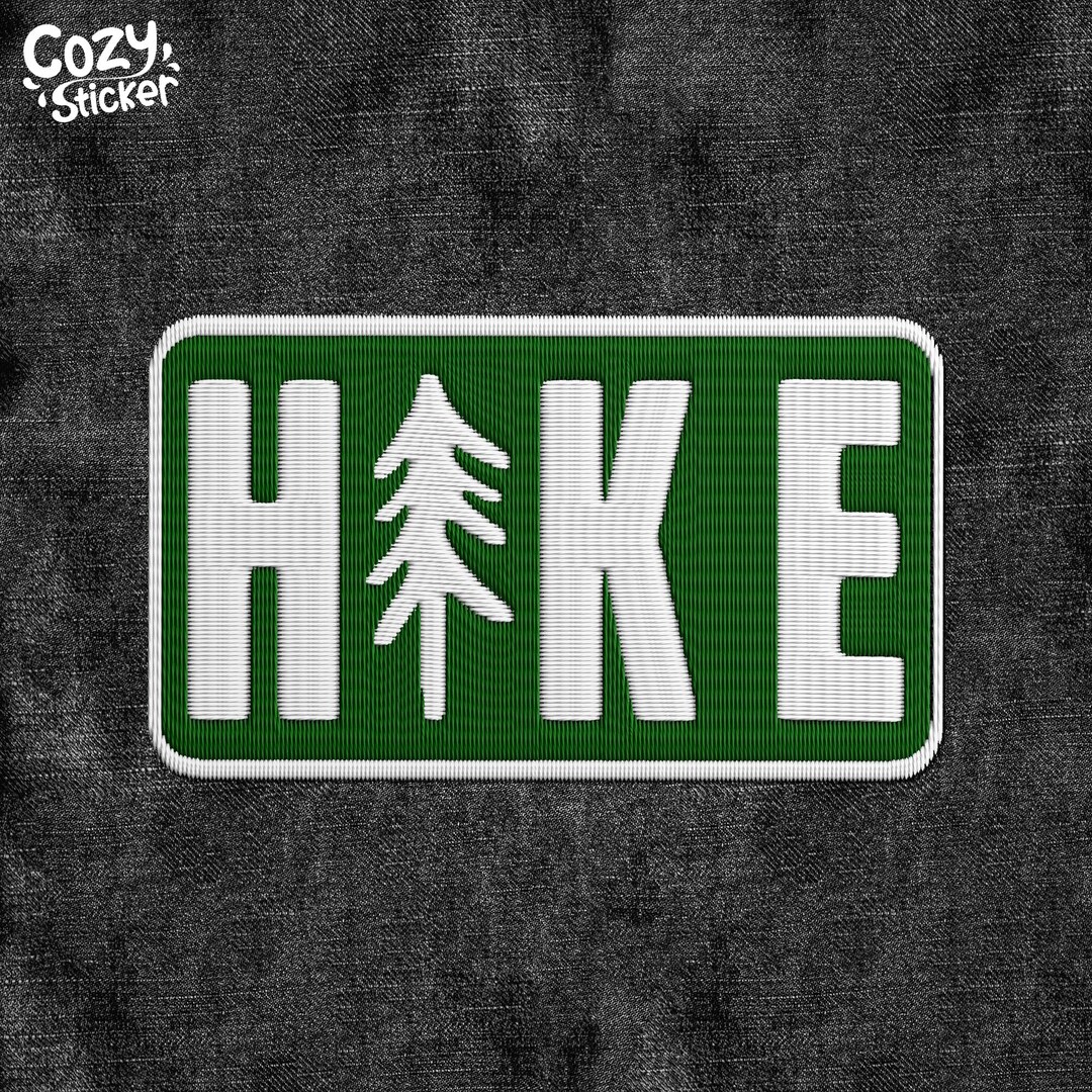 Peach Hike Tree Patch Logo Adventure Hiking Embroidered Patches ...