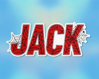Spider Sticker for Kids, Spider Name Decal for Boys, Custom Name ...