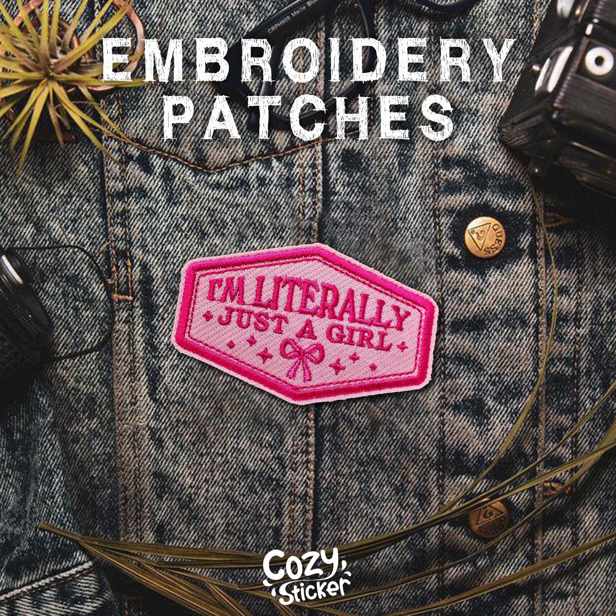 I'm Literally Just A Girl Patch, Funny Cutesy Patch Trendy Embroidered ...