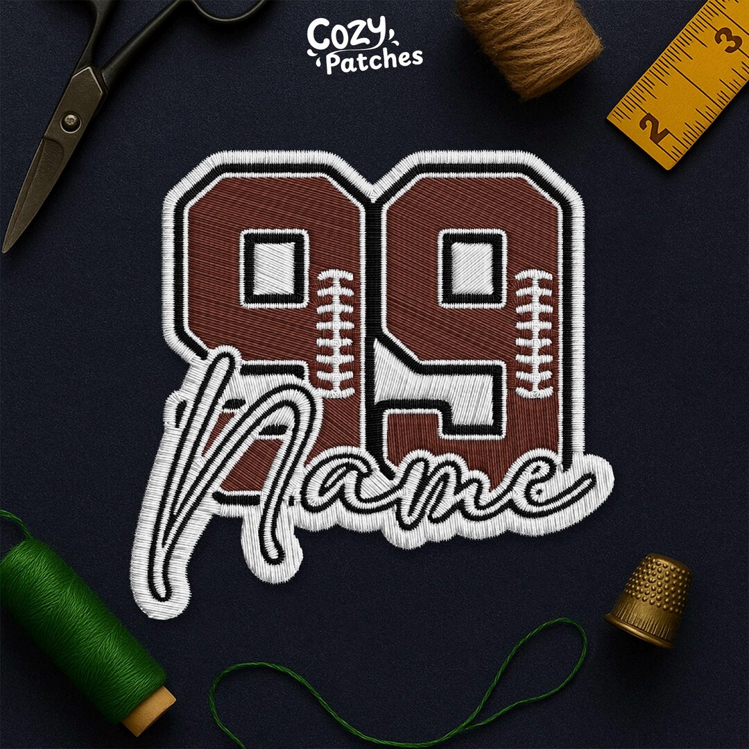 Custom Football Number Name Patch Personalized Football Team Football ...