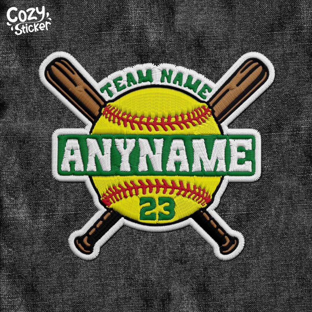 Custom Name Patch, Personalized Softball Baseball Softball Patches ...