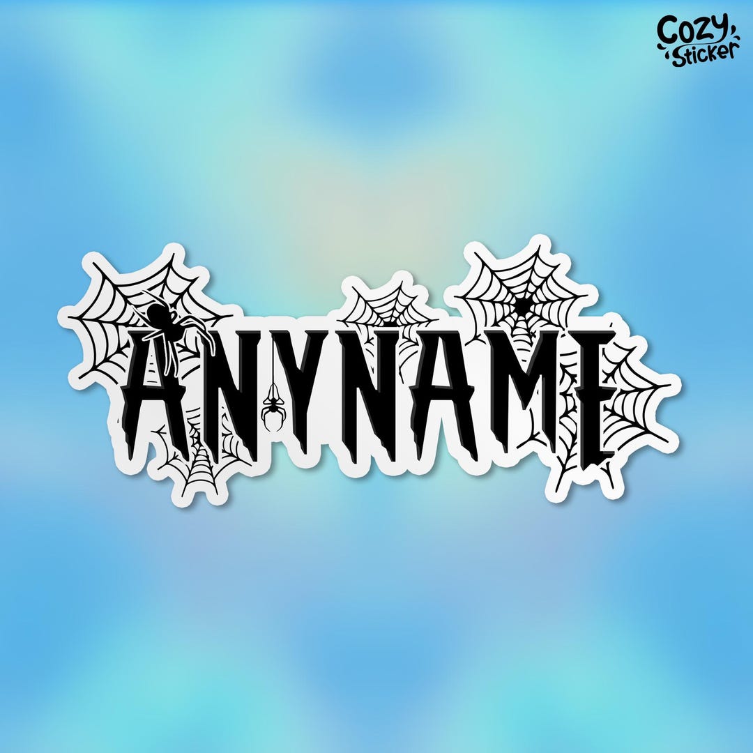 Custom Name Sticker, Personalized Hero Spider Web Name Stickers, Spidey ...