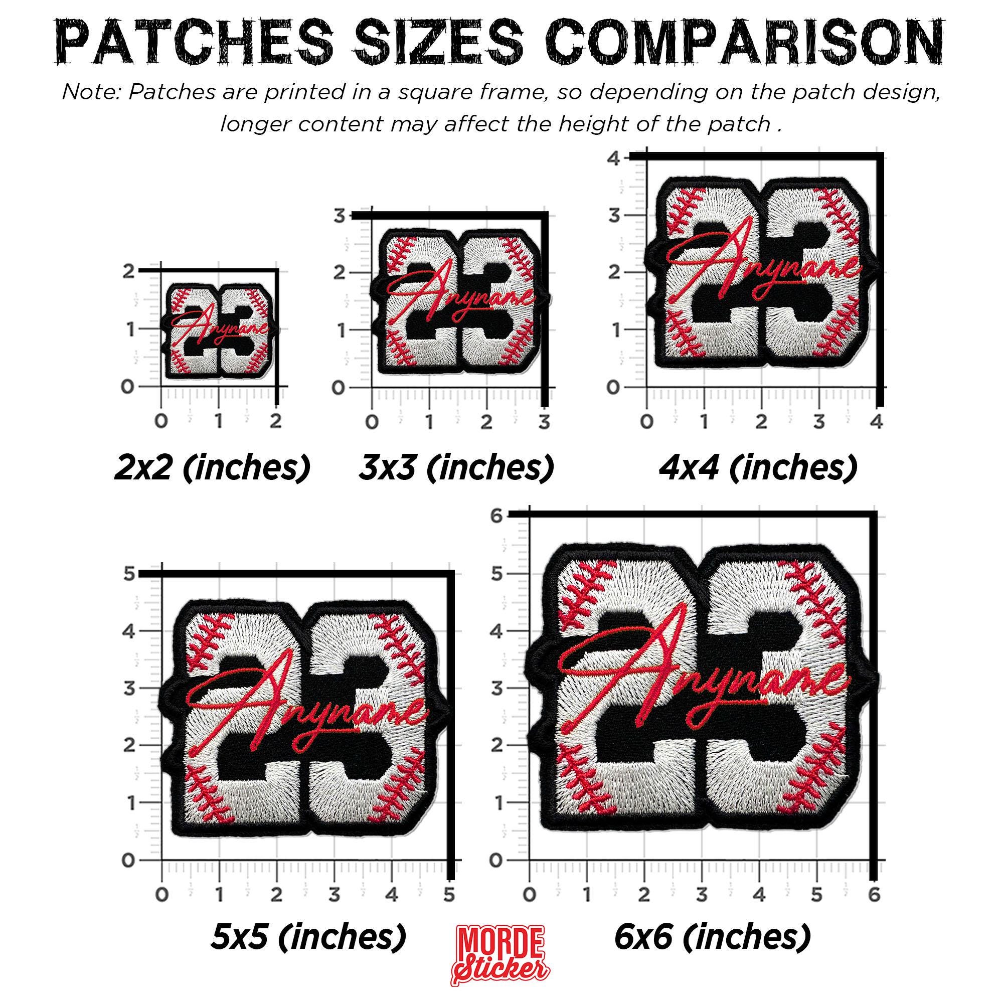 Custom Name Baseball Patch, Personalized Name Number Patches Softball ...