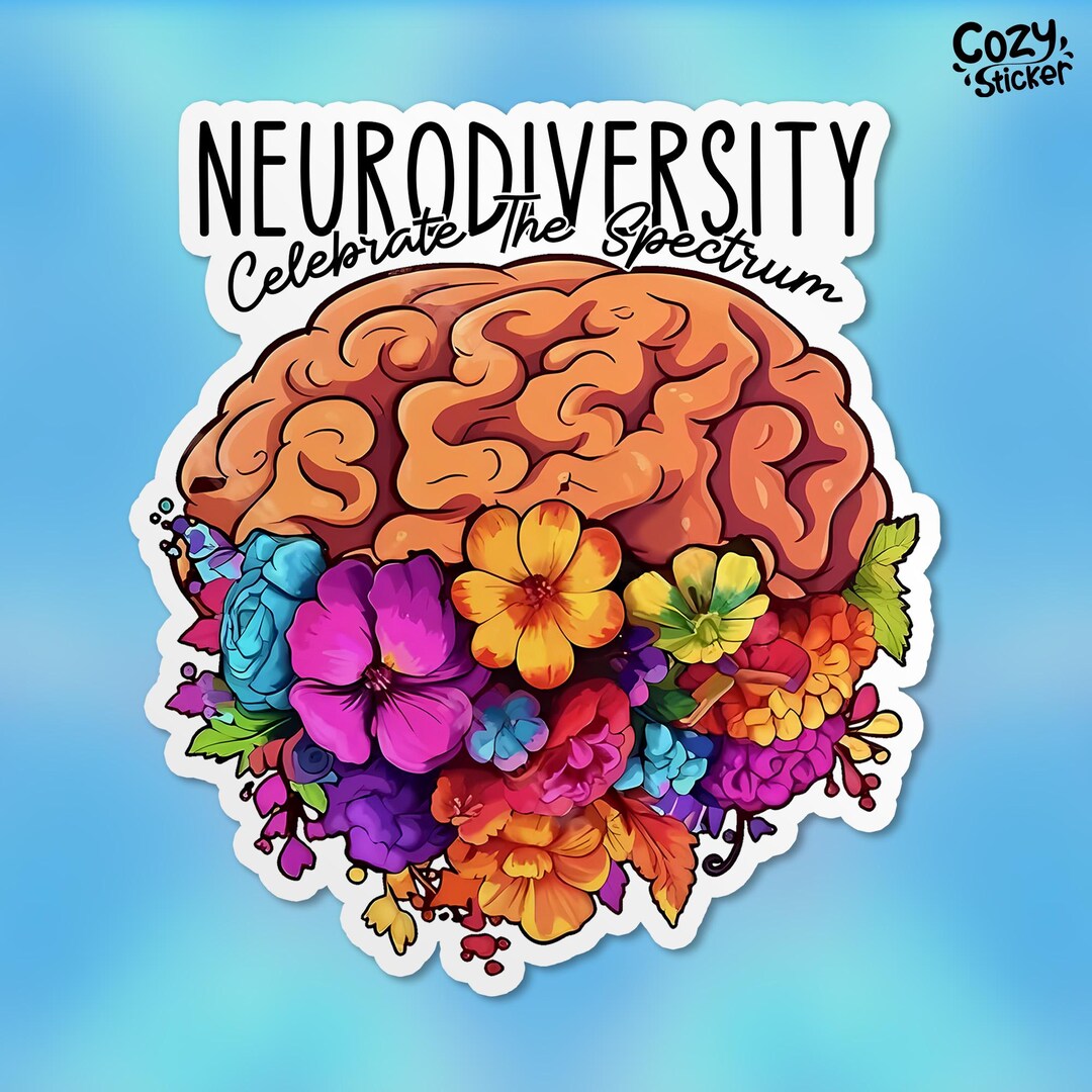 Neurodiversity Sticker Autism Awareness Autistic Stickers ADHD Mental ...