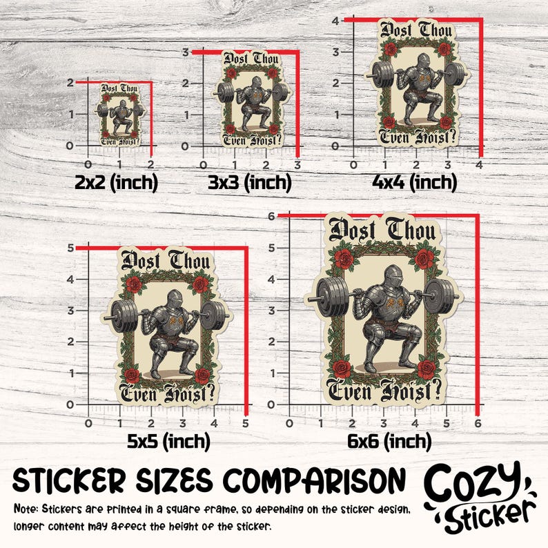 Dost Thou Even Hoist Sticker, Funny Gym Knight Stickers, Medieval ...