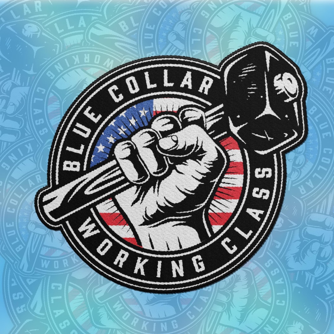 Blue Collar Working Class Patch, American Flag Mechanic Welder Tool ...