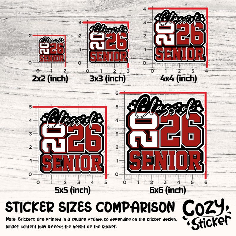 Class of 2026 Sticker, Senior Black School, High Schoolers Student ...