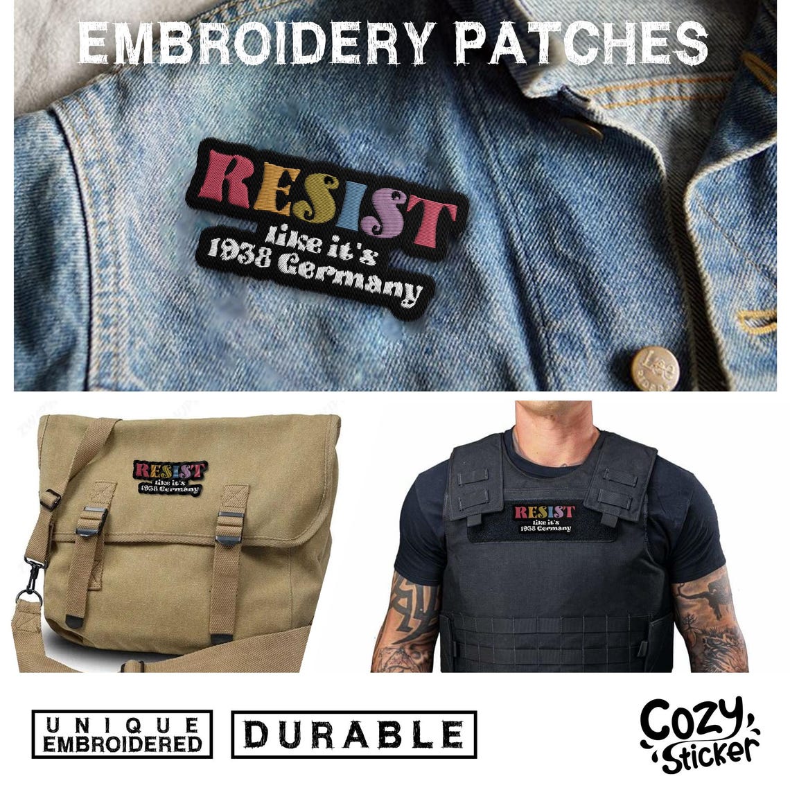 Resist Like It's 1938 Germany Patch, Women's Rights, Feminist, Equality ...