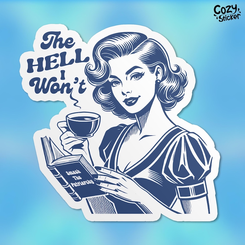 Retro Women's Rights Sticker, Smash the Patriarchy, Girl Empowerment ...